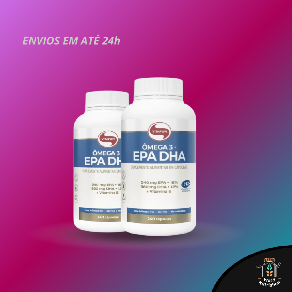2 Potes Ômega 3 Epa Dha - 240 cap - Vitafor | Shopee Brasil