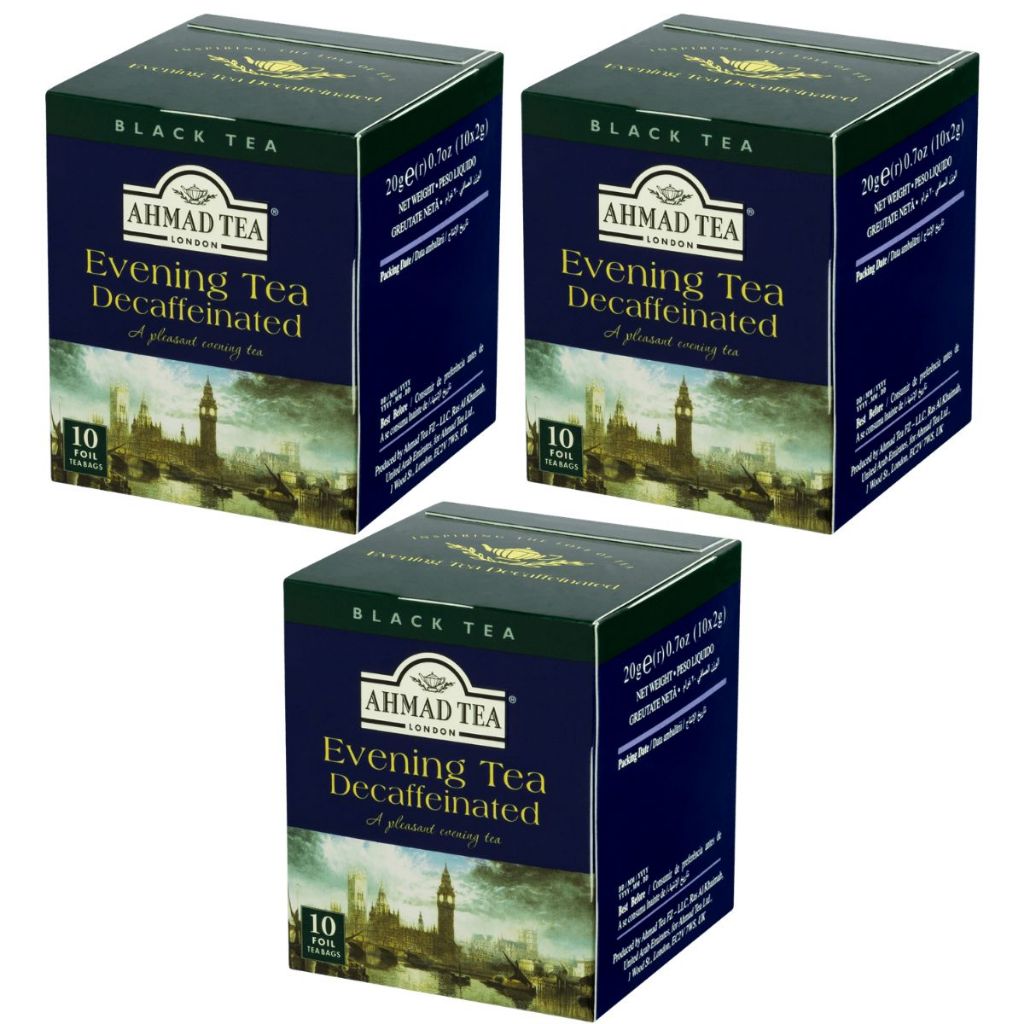 Kit 3 Chá Importado Evening Decaffeinated Ahmad Tea 20 Gr | Shopee Brasil
