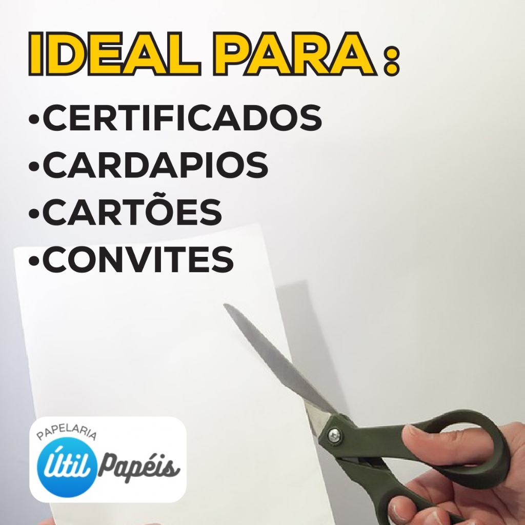 Papel Opaline 180g Branco 100 Folhas Folha lisa OffSet A4 210x297 | Shopee Brasil