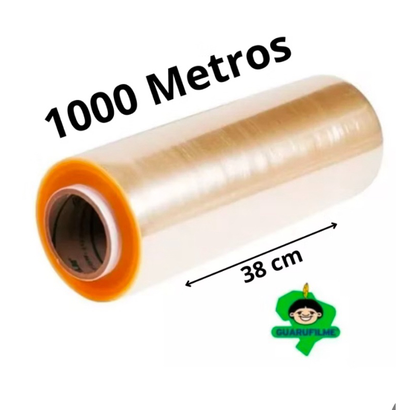 Rolo Bobina Plastico De Filme Pvc 38cm X 1000 Metros - ESTICAVEL | Shopee Brasil