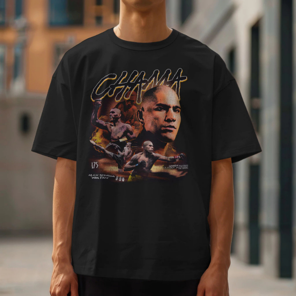 Camiseta Oversized Alex Poatan UFC CHAMA Estampado | Shopee Brasil