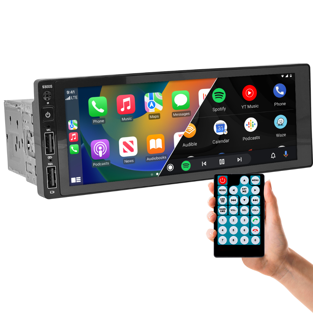 Central Multimídia 1 Din Mp6 Android Auto & Carplay Touch 9300S ...