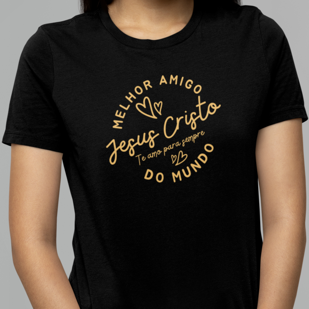 Camiseta Camisa Blusinha T-Shirt Baby Look Feminina 100% Algodão Preta ...