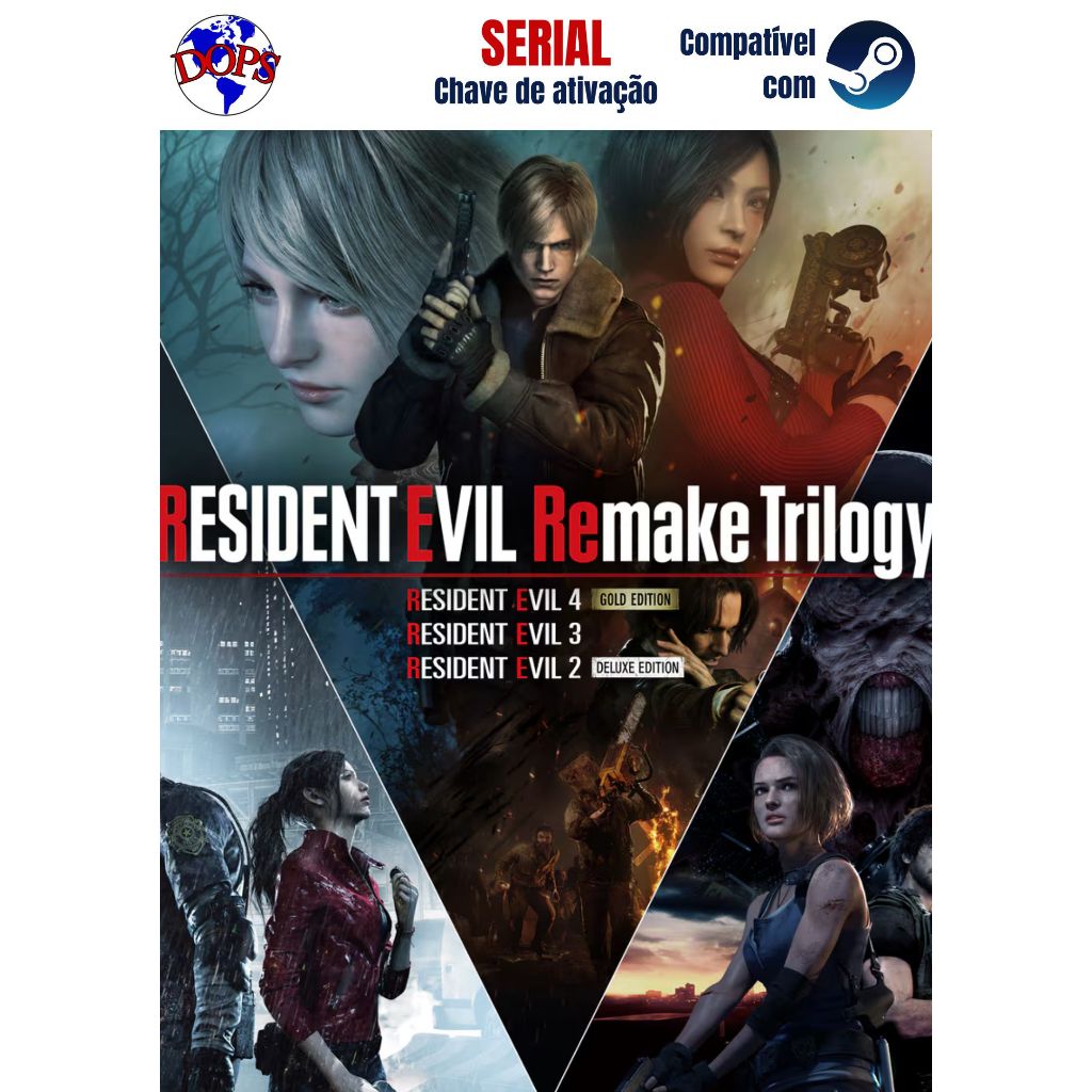 Resident Evil Remake Trilogy - Steam Original | Shopee Brasil