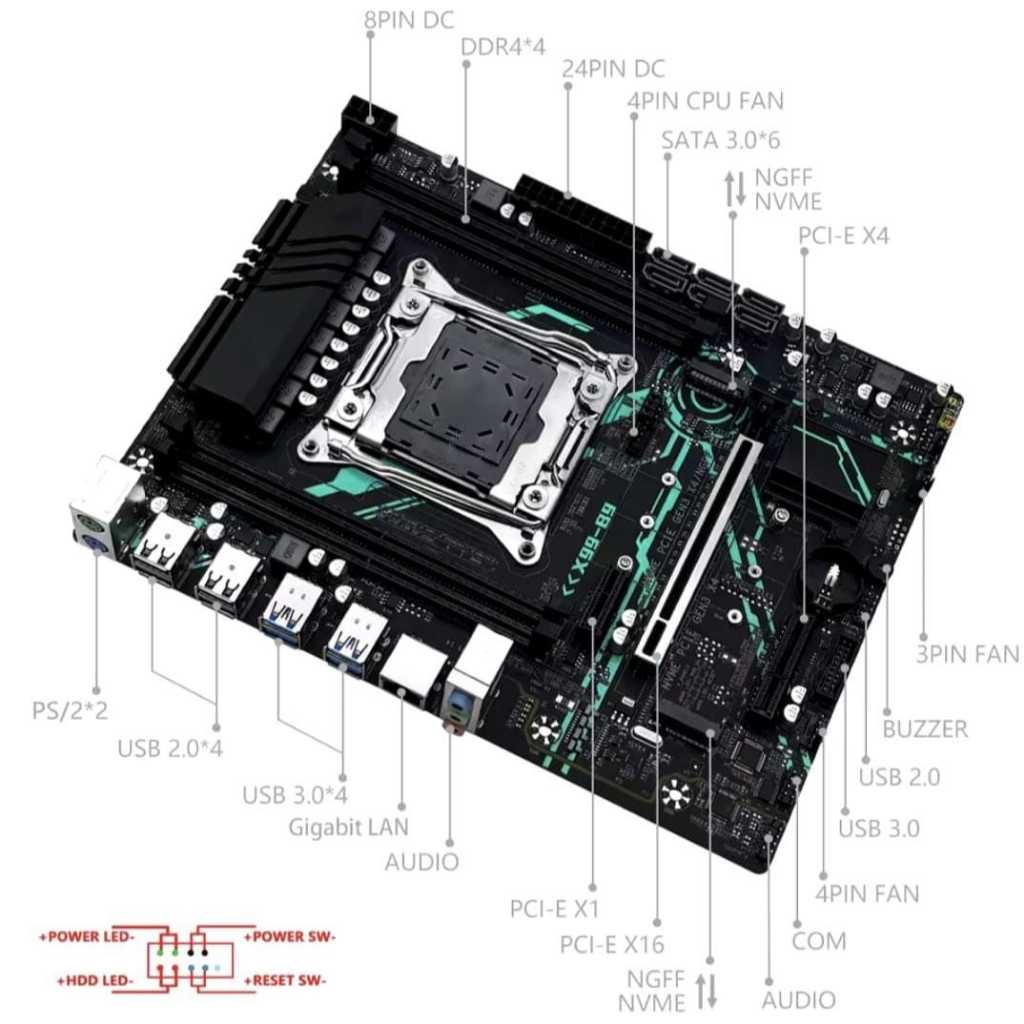 Kit Xeon Placa Mãe Machinist B9 X99 Ddr4 + E5 2650 V4 Cpu | Shopee Brasil