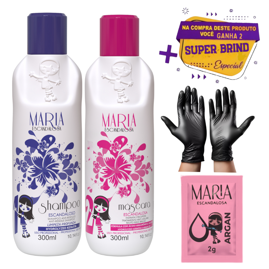 Kit Maria Escandalosa Progressiva Tradicional 2x300ml Original | Shopee ...
