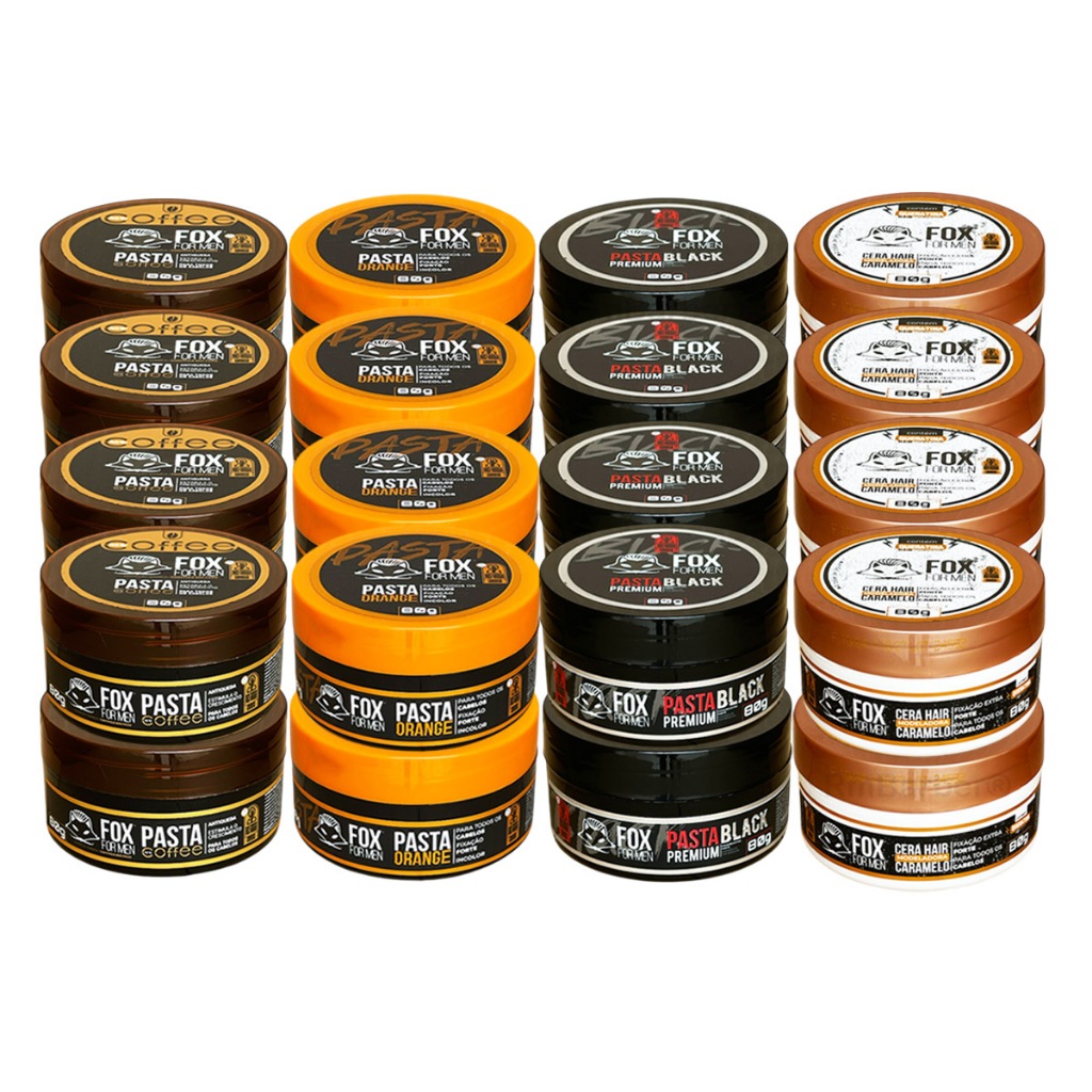 Kit 20 Pomada Fox 80g Variadas Escolha os Tipos Desejados - Fox For Men ...