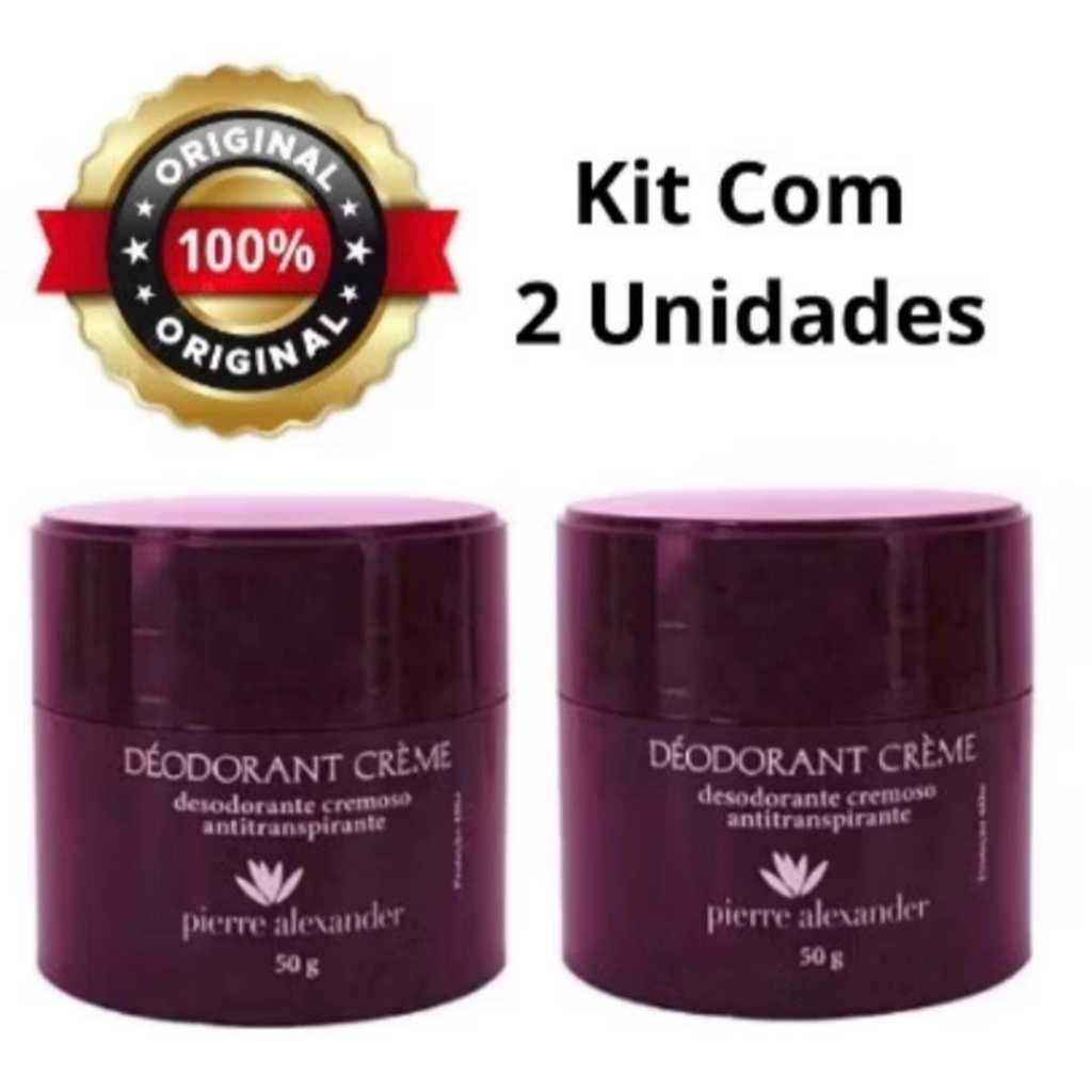 Desodorante em creme Pierre Alexander Kit C/2 Unidades | Shopee Brasil