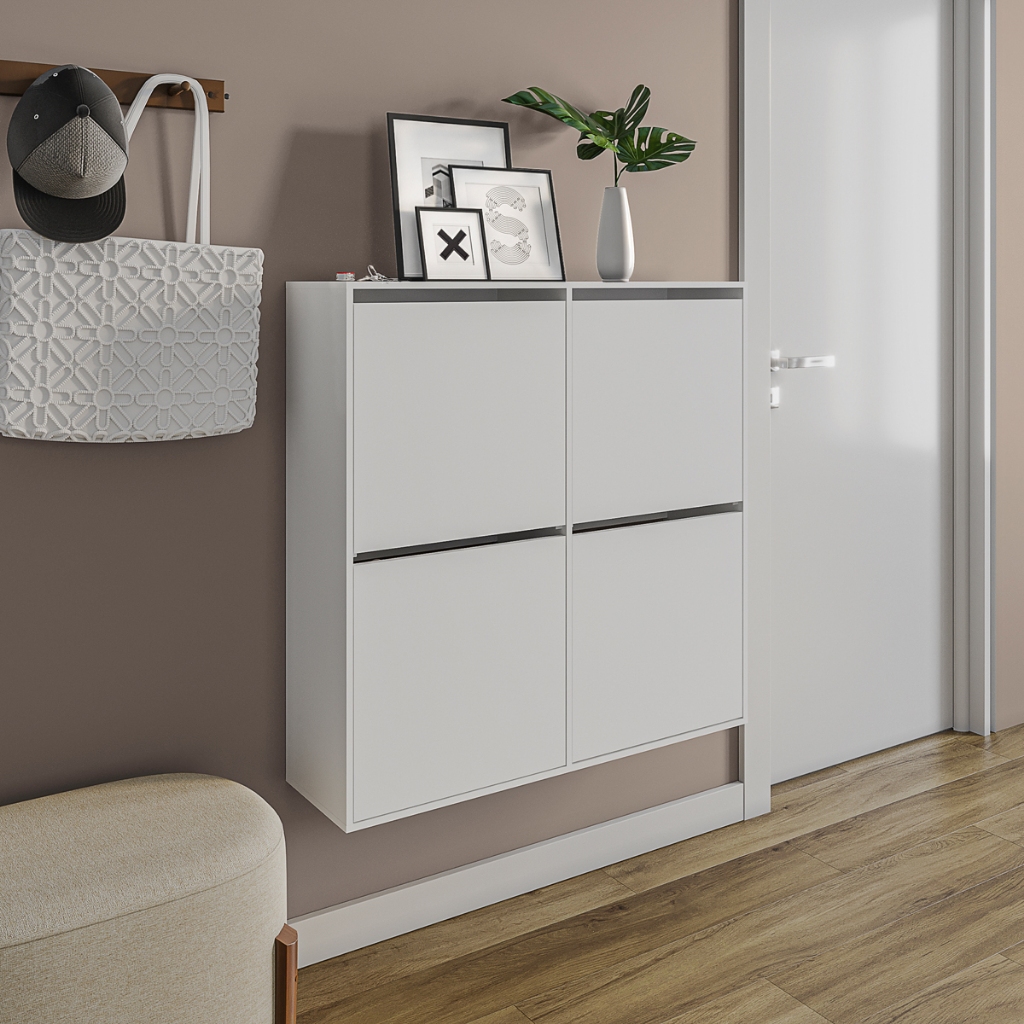 Sapateira Suspensa Zenith 4 Portas Para Casa Quarto Organizadora com Porta Basculante | Shopee ...