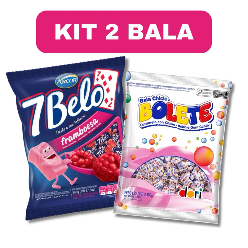 Kit Bala 7 Belo 500g + Bala Bolete 400g | Kit Econômico e Delicioso ...