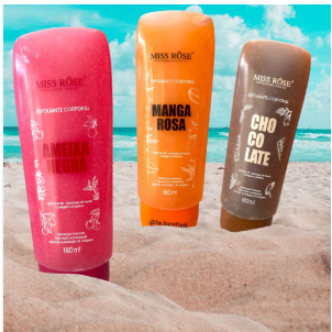 2 Esfoliante Corporal Miss Rose 180ml | Shopee Brasil