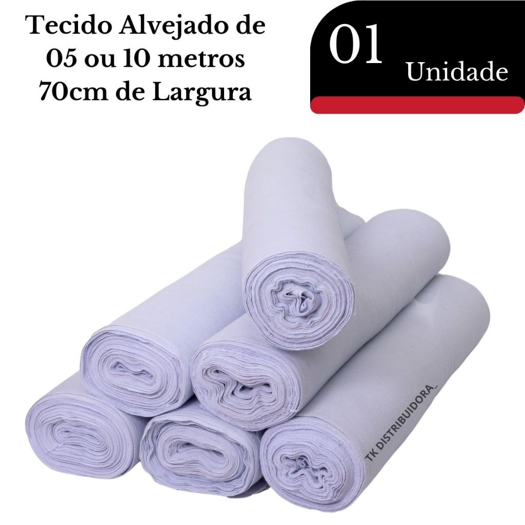 Tecido Alvejado Pé De Galinha Pano De Prato, Rolo com 5 ou 10 Metros | Shopee Brasil