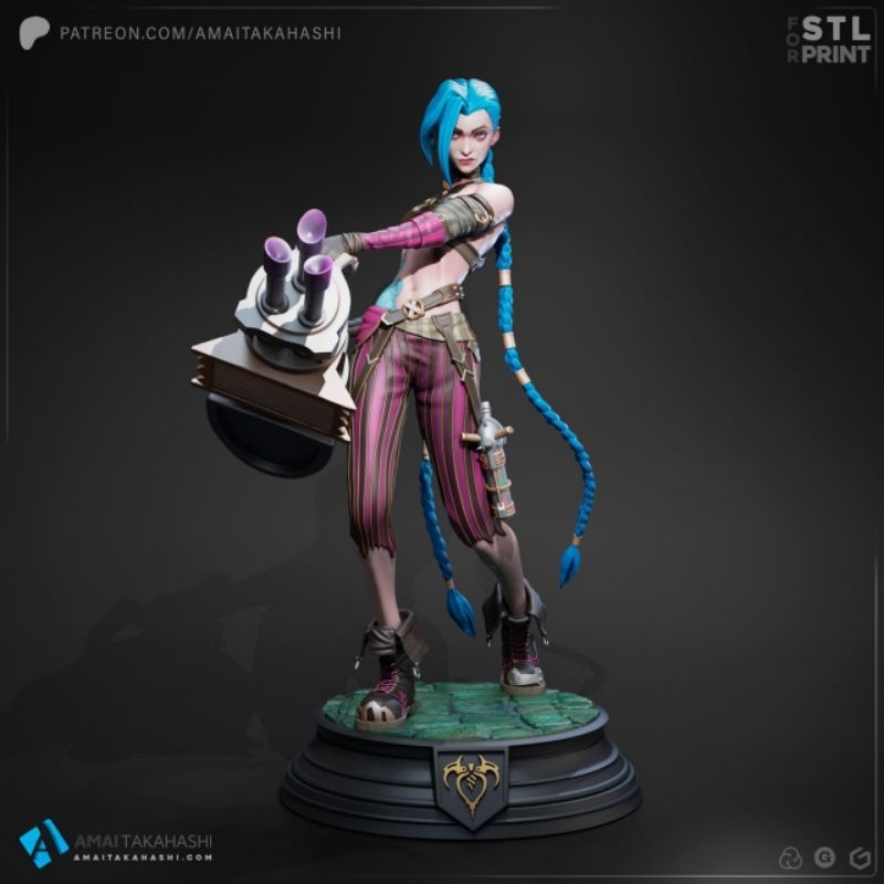 Jinx arcane league of legend Action figure colecionável V3 15 A 30CM ...