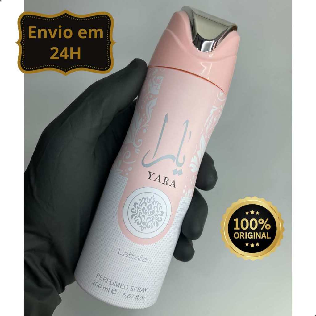Spray Corporal Árabe Lattafa Yara Feminino Perfumado Original 200ML ...