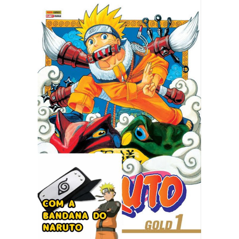 Mangá Naruto Gold Vol 1 + BANDANA NARUTO VILA DA FOLHA PANINI ORIGINAL ...