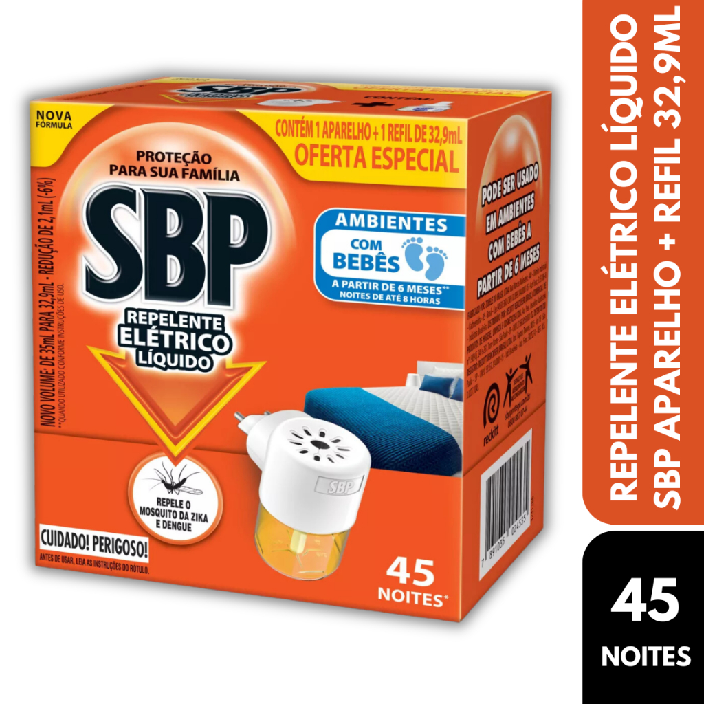 SBP Repelente Elétrico Líquido Tomada Inseticida Casa Kit Aparelho ...