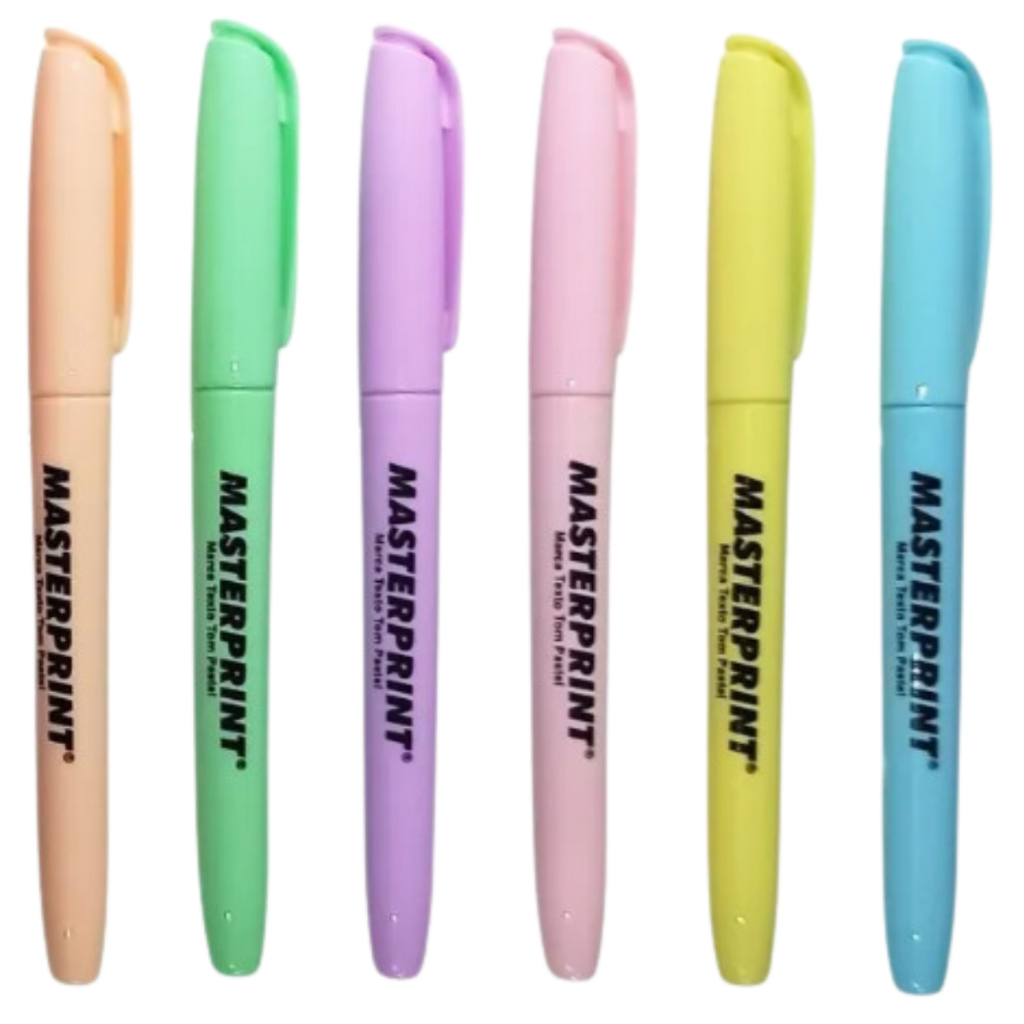 Kit Completo de Marca-texto Canetas Fine Line e Post-IT 12 Marca-textos ...