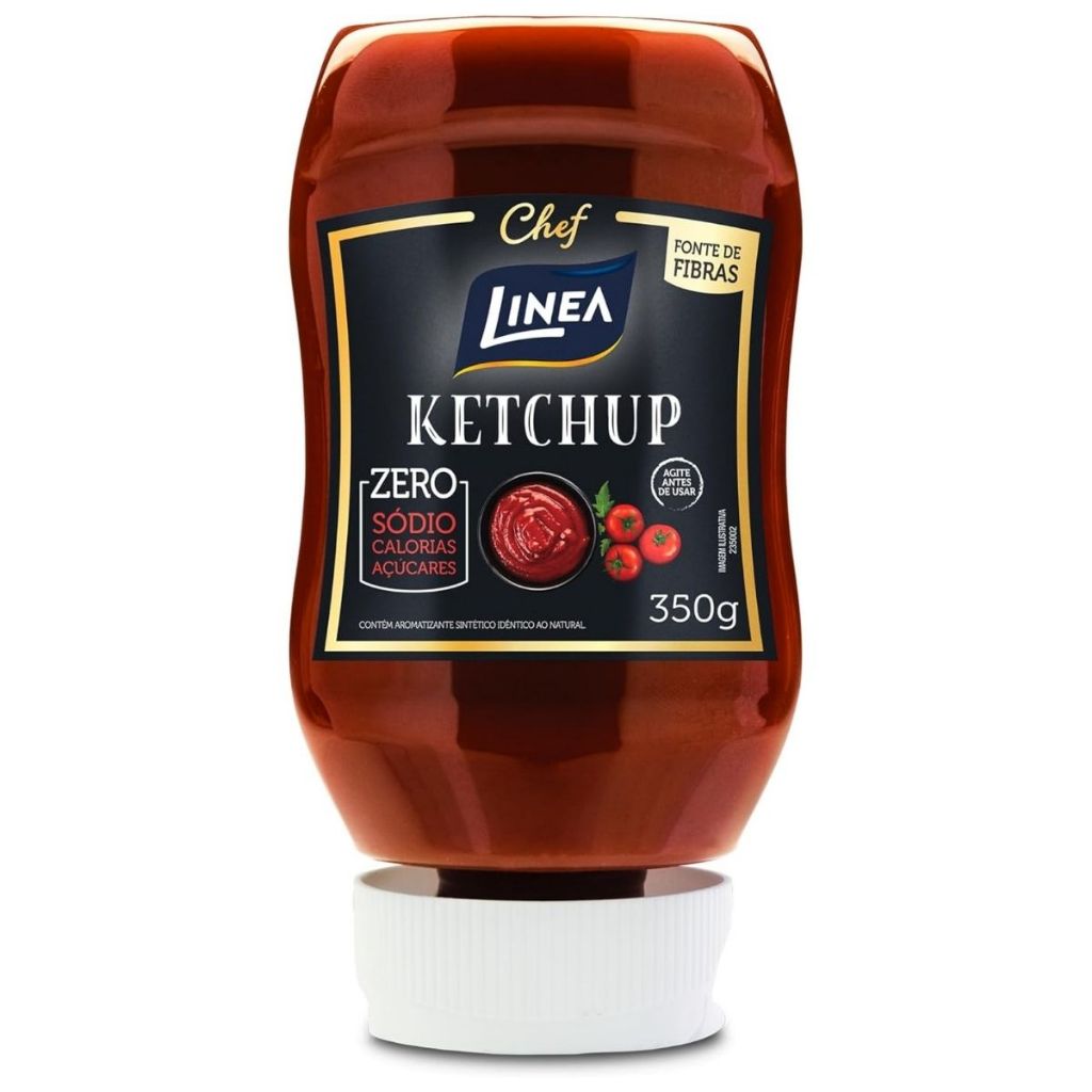 Ketchup Zero Sódio Zero Açúcar Linea Chef 350g | Shopee Brasil