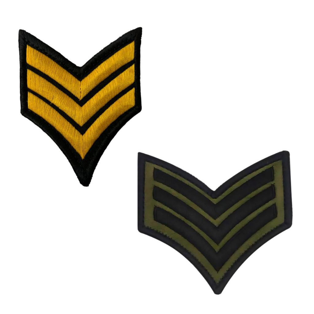 Patch Emblema Patente Sargento Bordado com Velcro Airsoft Paintball ...