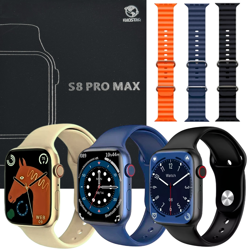 Smartwatch S8 pro max a prova d'água IP68 100% 45mm Feminino Masculino ...