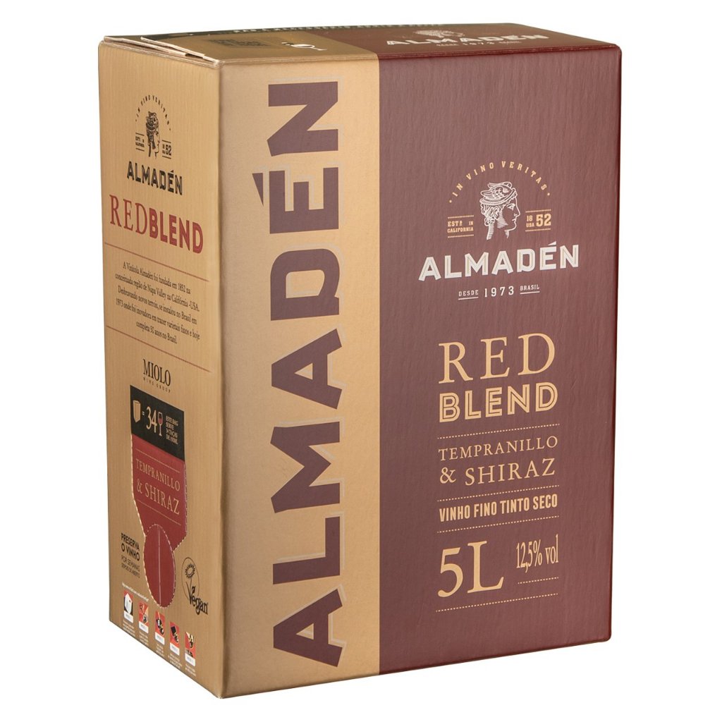 Bag in Box Vinho Miolo AlmadenTinto Seco Red Blend 5 Litros | Shopee Brasil