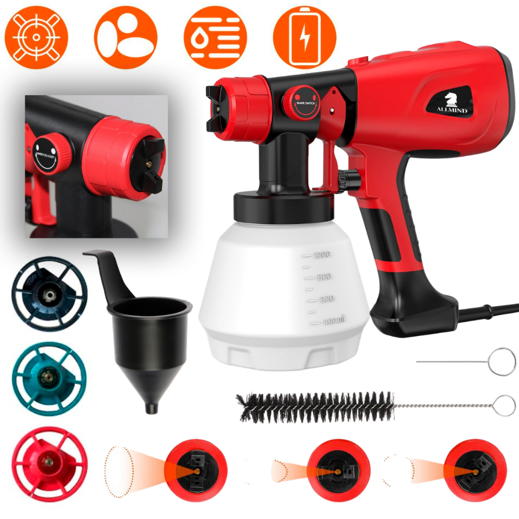 Pistola Elétrica Pintura Pulverizador de Tinta Compressor Paint 800w 110V/220V | Shopee Brasil