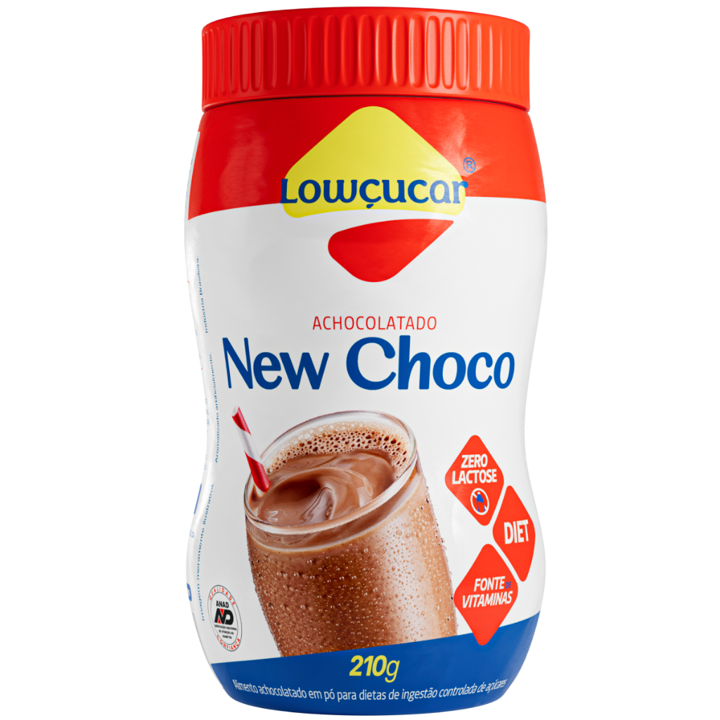 Achocolatado em Pó New Choco Diet Zero Lactose Lowçucar 210g | Shopee ...