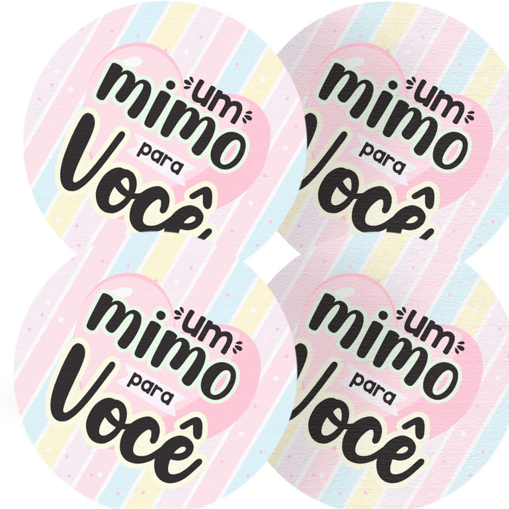 200 Etiquetas Adesivas 4x4 Mimo Com Recorte Adesivos | Shopee Brasil