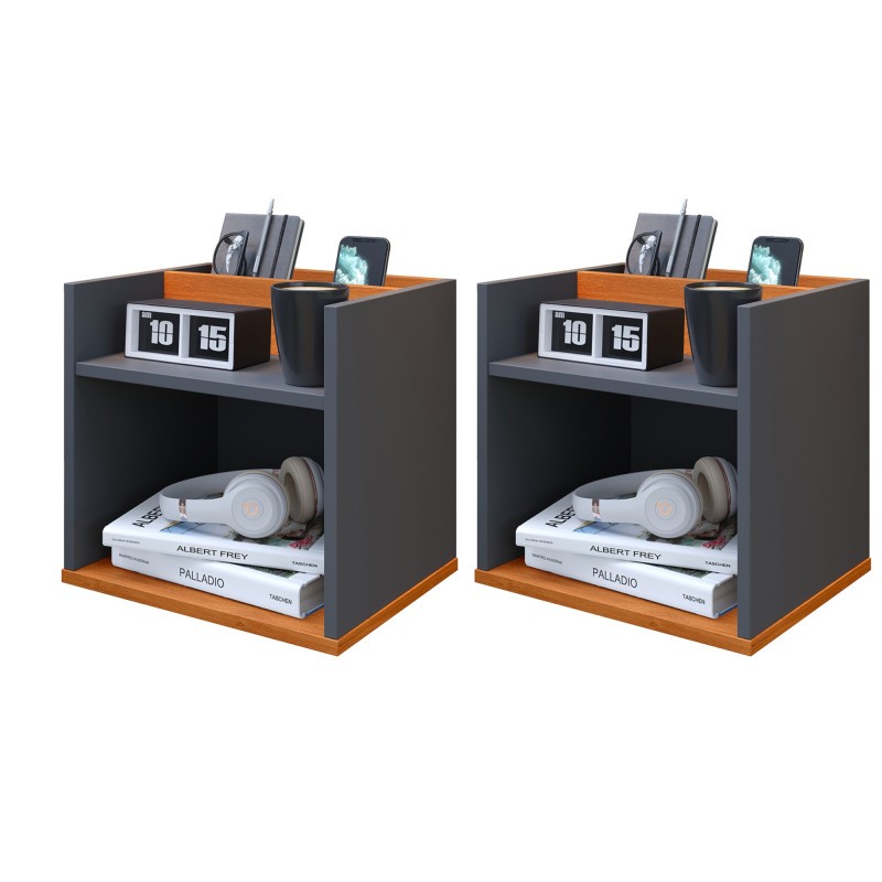 Kit 2 Mesas de Cabeceira Suspensa Madri Retrô Nicho Quarto | Shopee Brasil