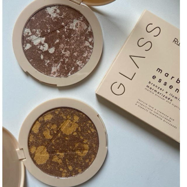Bronzer e Iluminador Marble Essence Glass Ruby Rose | Shopee Brasil