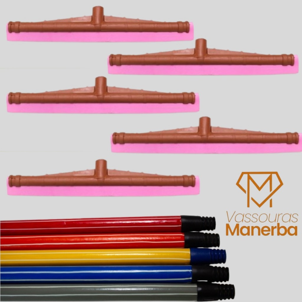 5 RODOS PLASTICO PUXA E SECA 40 CM COM 5 CABOS | Shopee Brasil