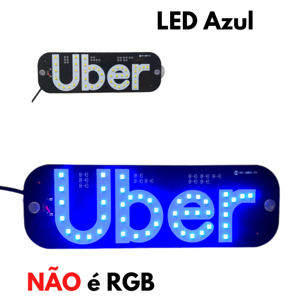 Placa UBER Painel Letreiro Luminoso LED Vidro Para-brisa KA-1129 / AL-1138 | Shopee Brasil