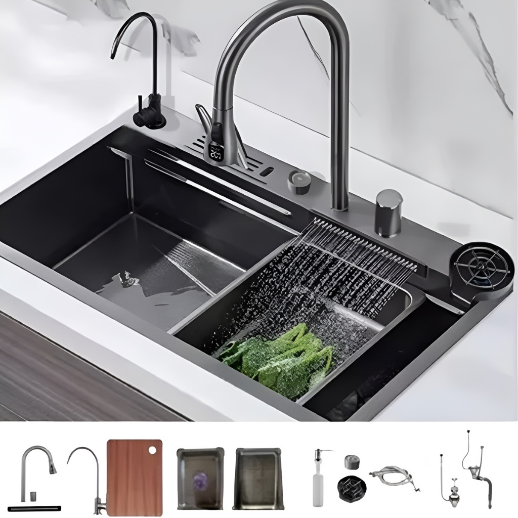 Cuba Pia Gourmet Cozinha Multifuncional Com Acessórios e Torneira Inox ...