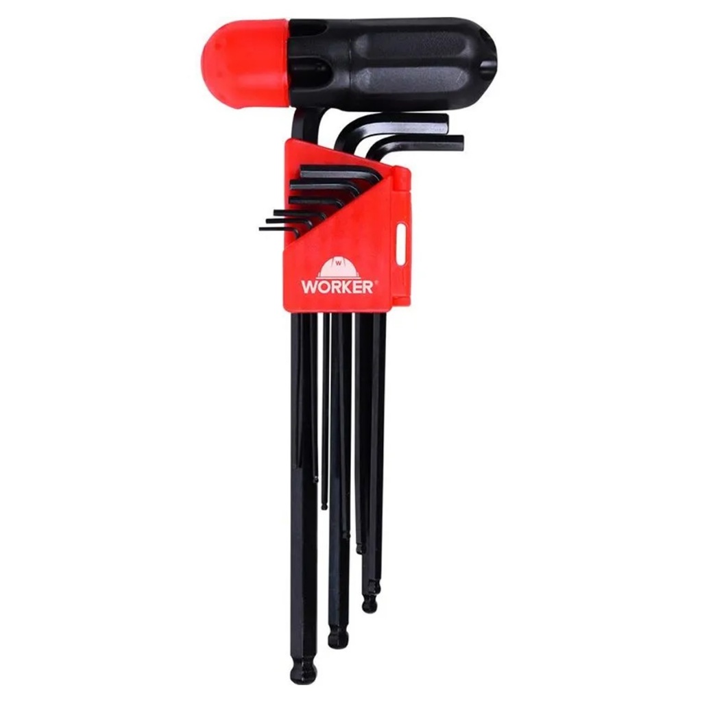Jogo De Chaves Hexagonais Allen 1,5mm A 10mm Worker 10 Peças | Shopee ...
