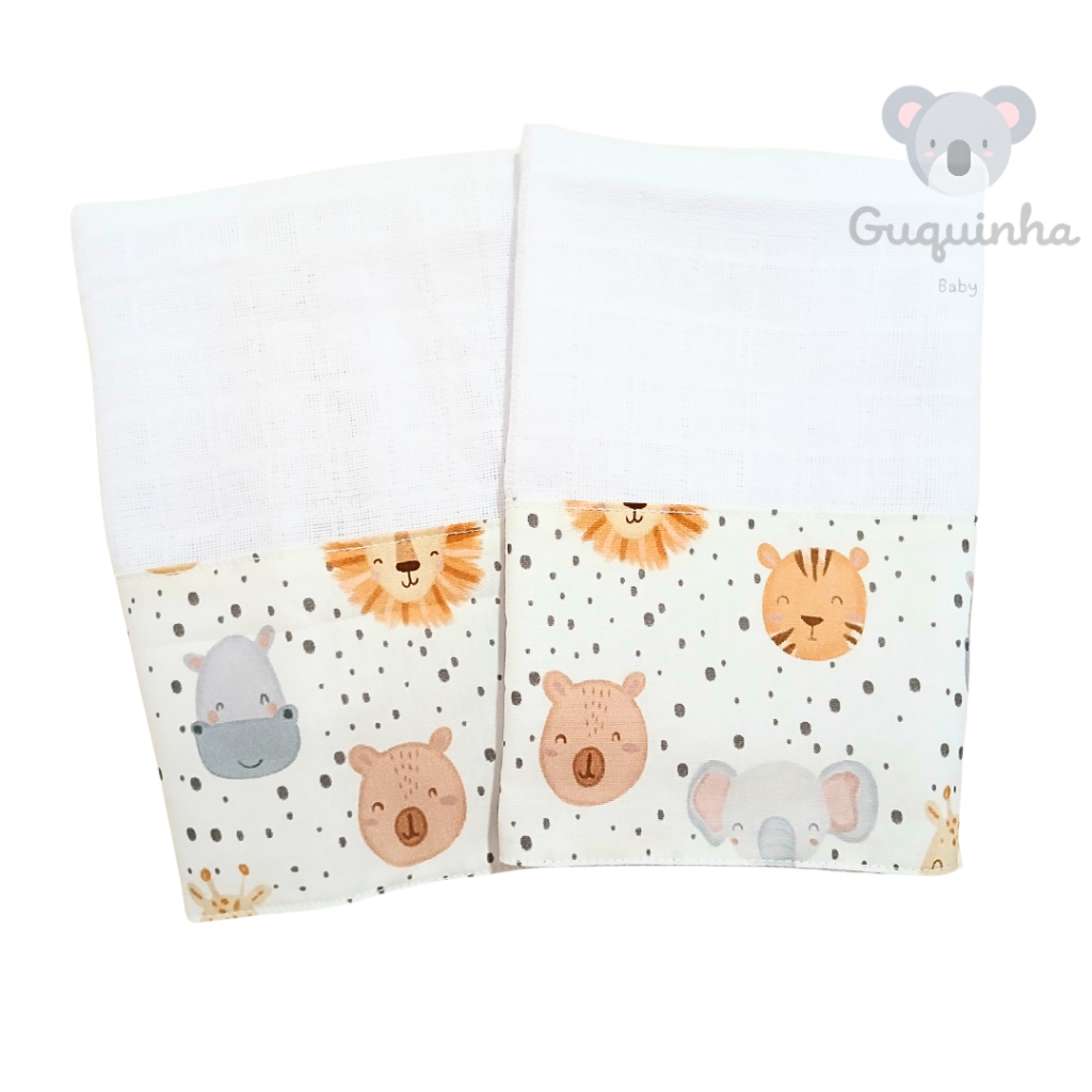 Kit Fralda De Pano Ombro Bebê 100% Algodão Fraldão 2 Peças | Shopee Brasil