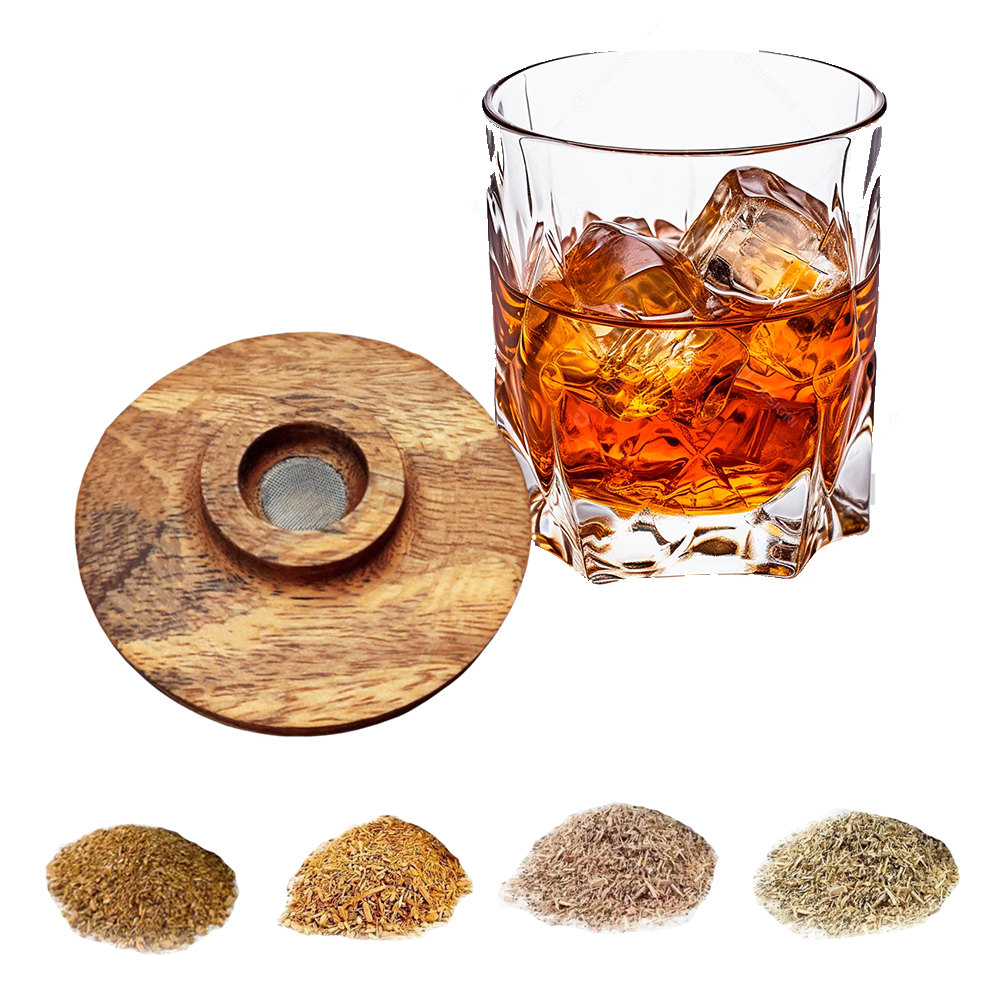 Defumador Rustico de Madeira para Bebidas e Drinks | Shopee Brasil
