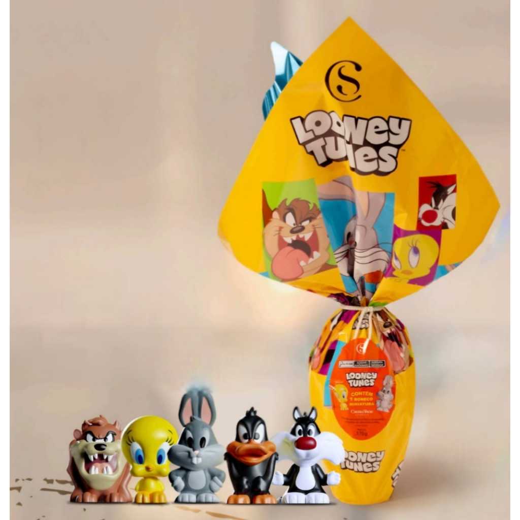 Ovo de Páscoa Looney Tunes com Gogo 170g - Cacau Show | Shopee Brasil