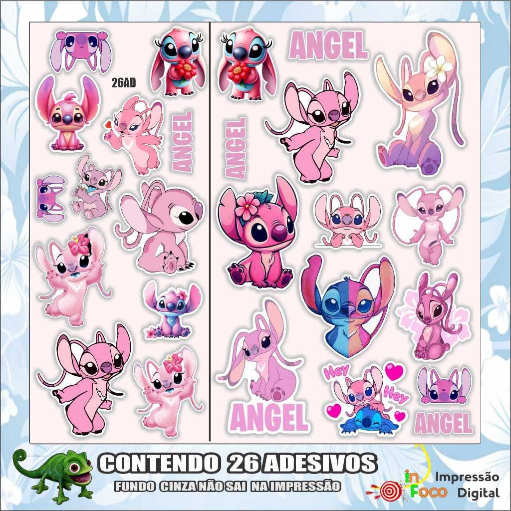 mega Kit 26 Adesivos ANGEL stitch, STIT , STITE, Para Agenda Caderno ...