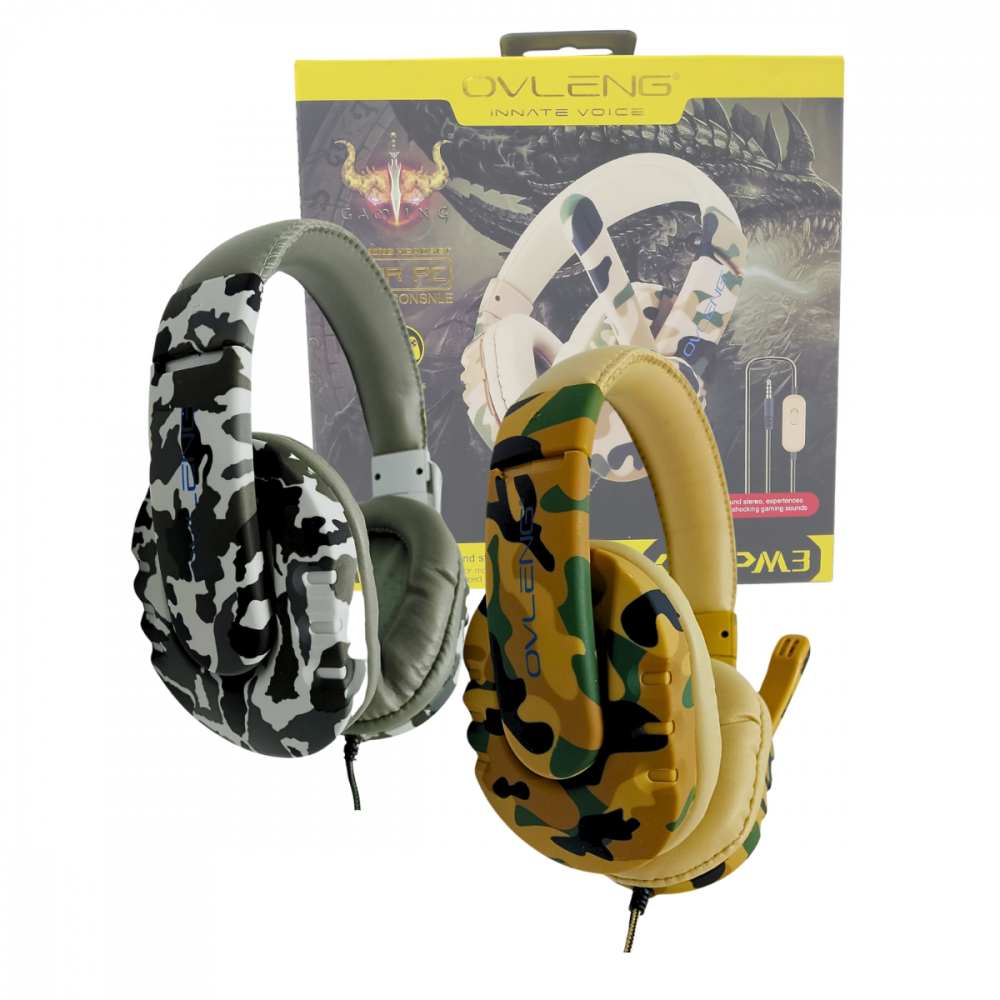Fone De Ouvido Gamer Pro Headphone com Microfone P2 Camuflado ...