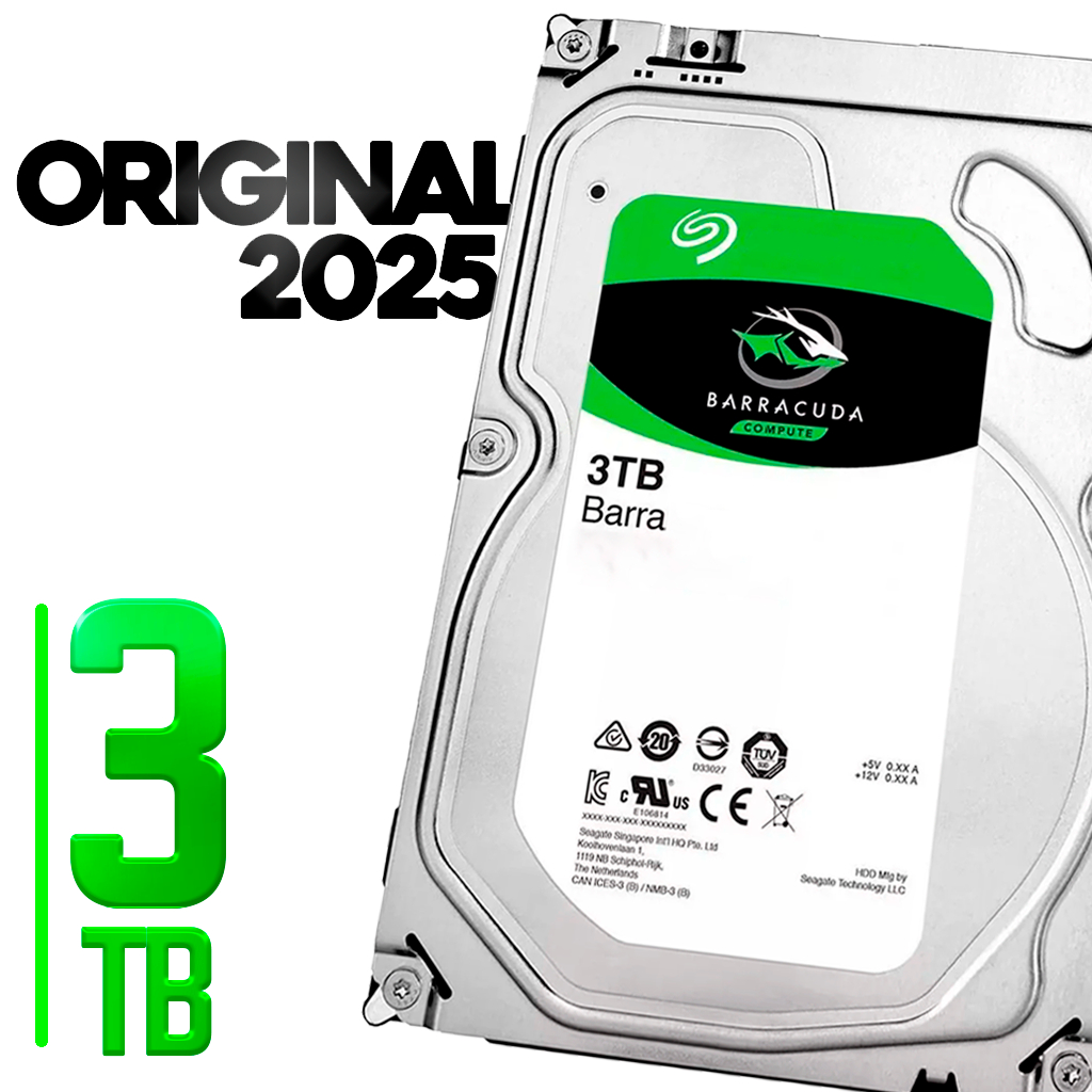 Hdd Disco Rígido Com 3 Terabyte 64mb Barracuda Velocidade de 7200rpm Modelo St3000dm008 | Shopee ...