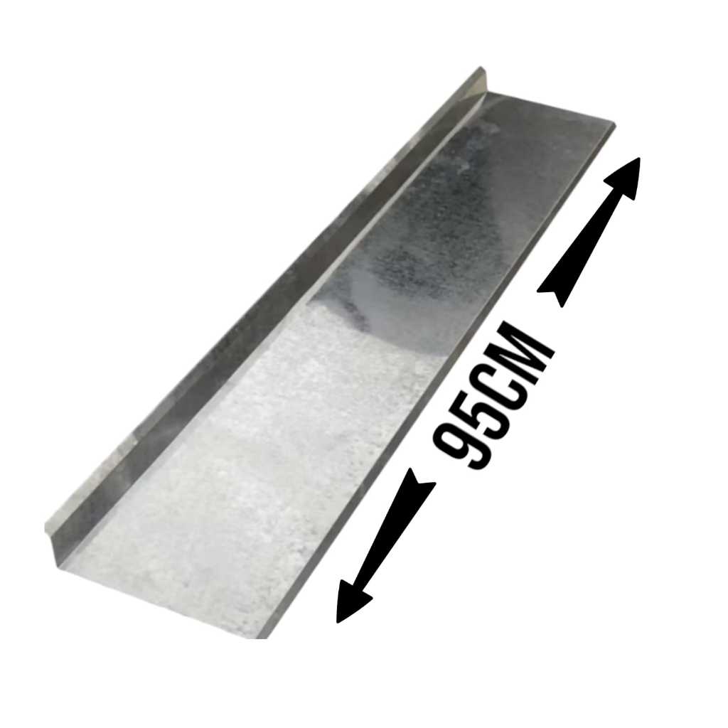 kit 6 Rufo Calha Externo De Encosto Galvanizado Chapa 20cm c/ 95cm para ...