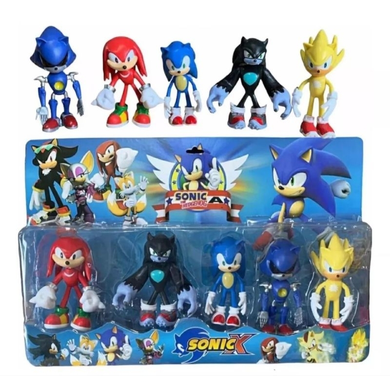 Nova Coleção do Sonic 5pcs Diversão Criança Feliz | Shopee Brasil