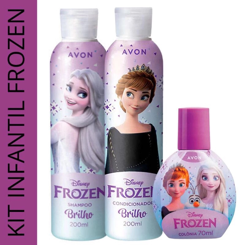 Kit Frozen Infantil Shampoo e Condicionador 200ml + Colônia Frutal ...