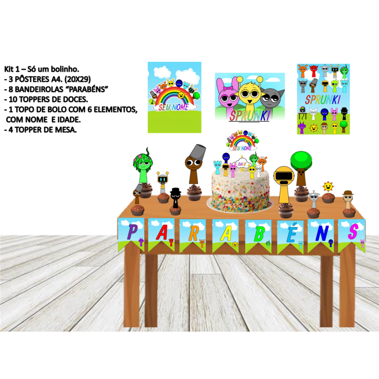 KIT FESTA SPRUNKI - PERSONAGENS | Shopee Brasil