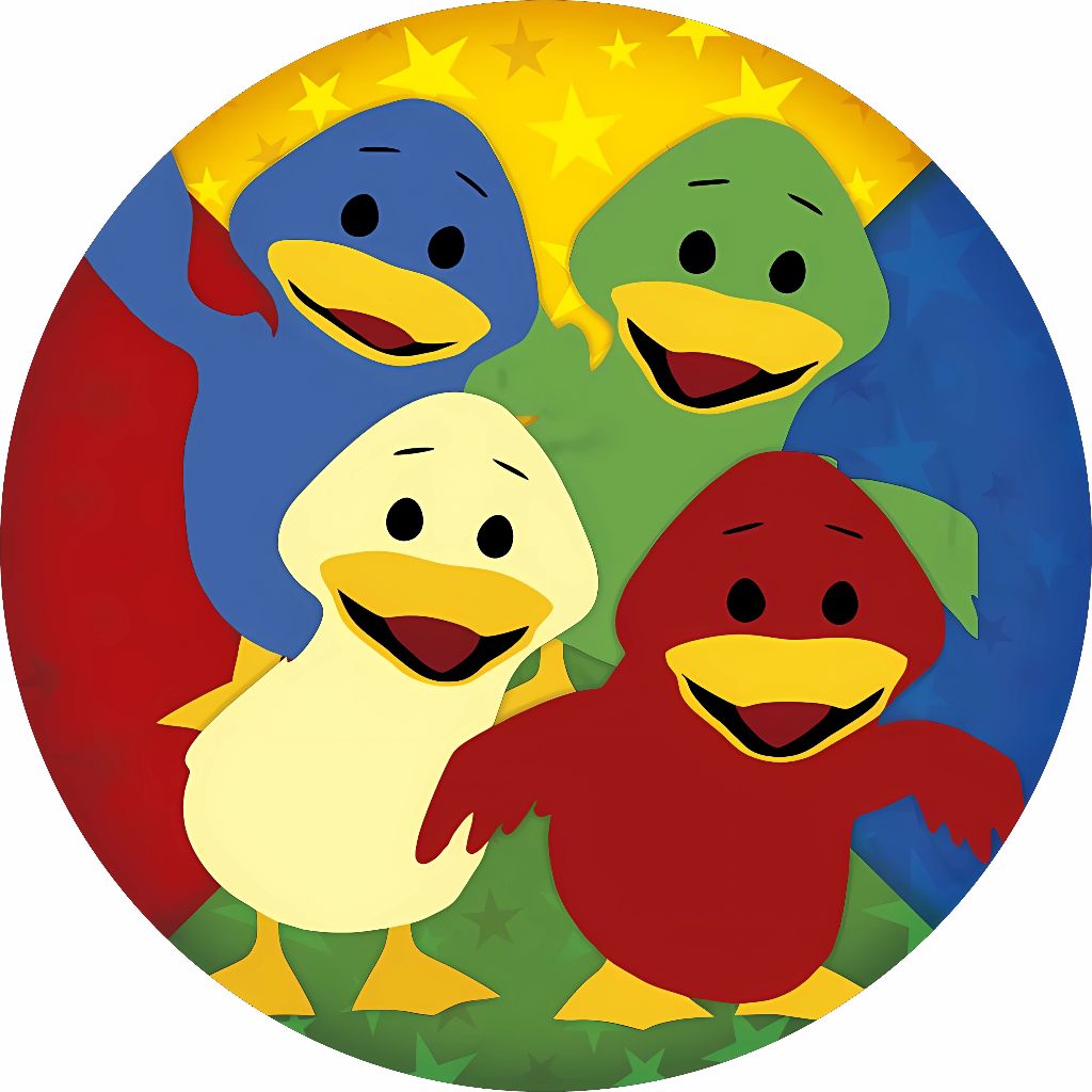 Mini Painel em Lona Redondo Festa Patinho Colorido 50cm | Shopee Brasil