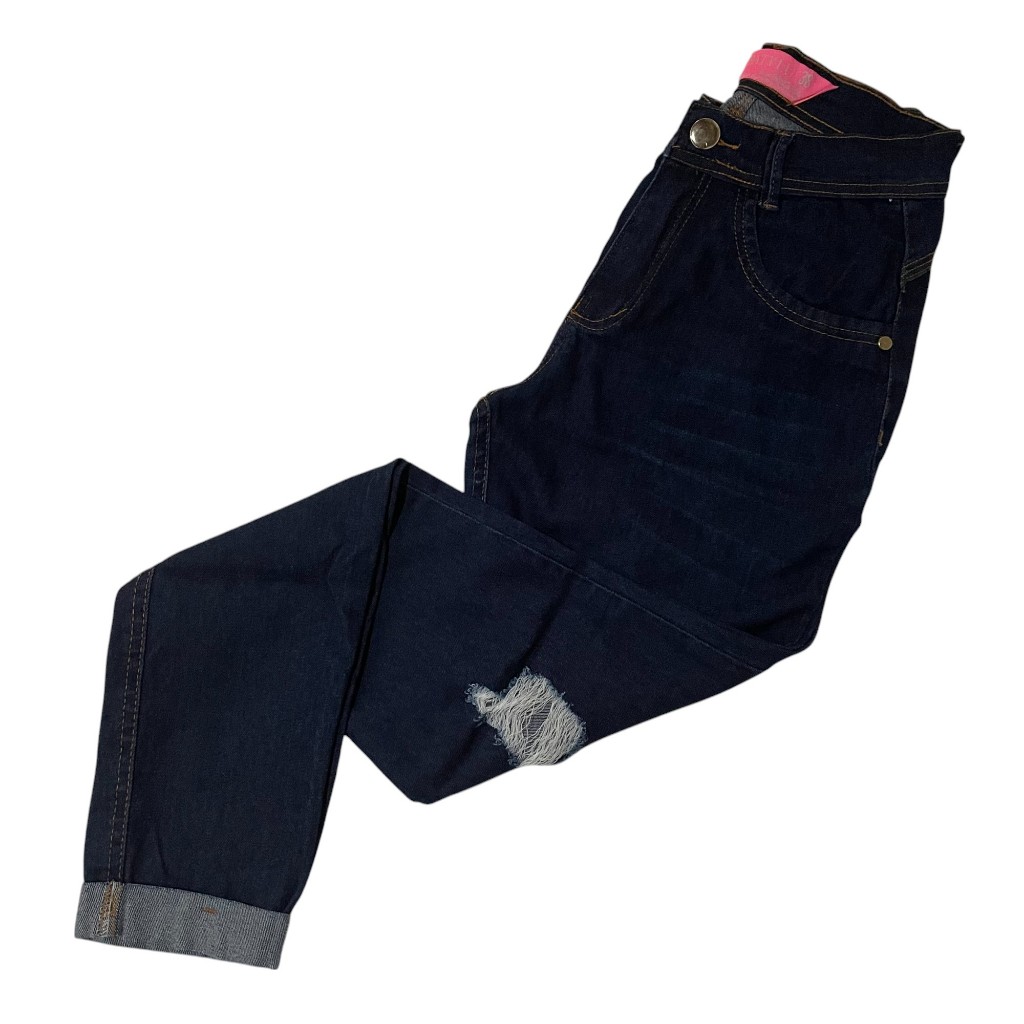 Calça jeans feminina adulto skinny lavagem escura patylu | Shopee Brasil