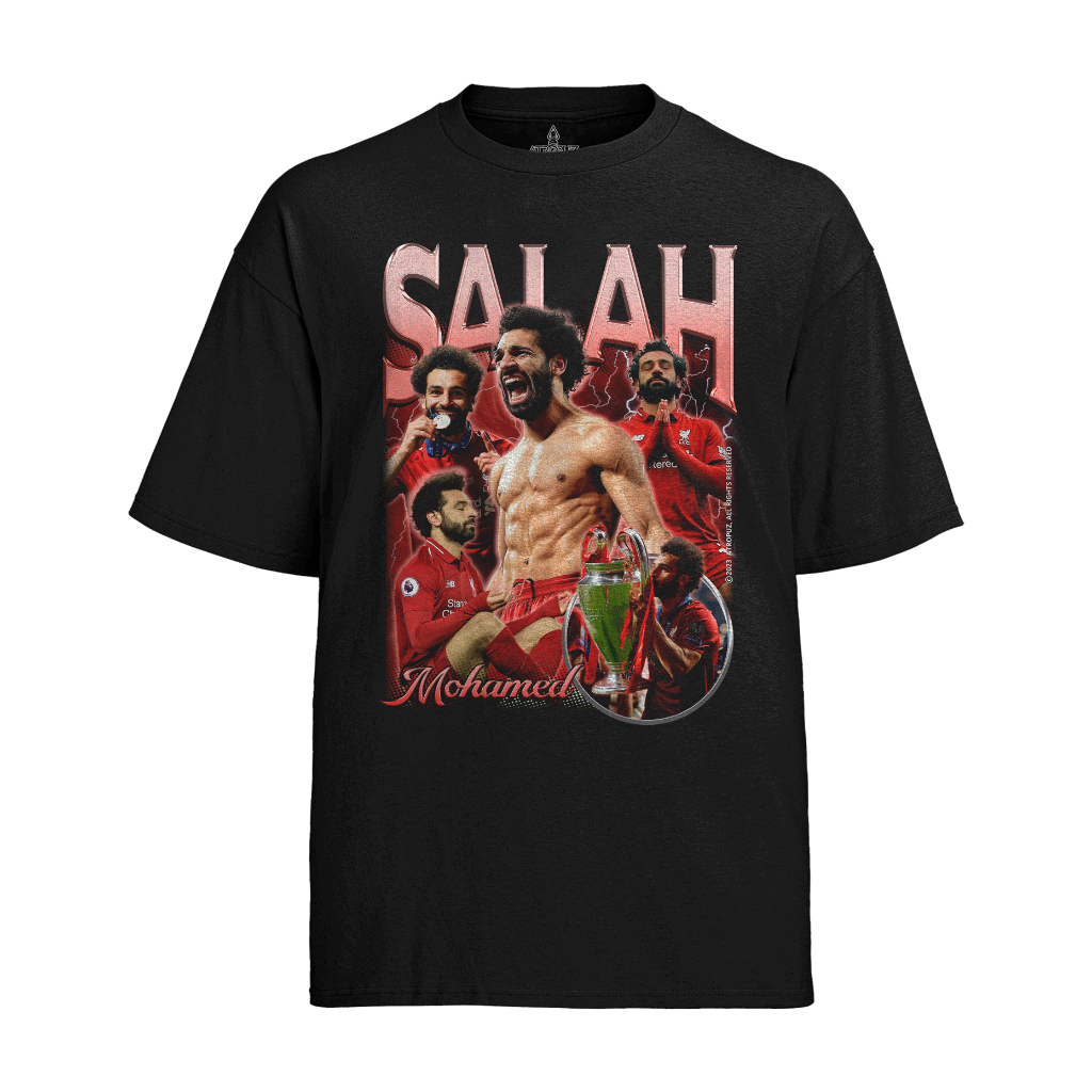 Camiseta Algodão Unissex Tshirt Mohamed Salah Jogador de Futebol | Shopee Brasil