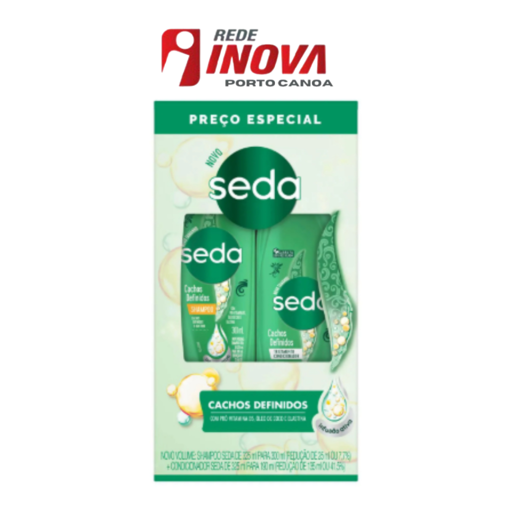 Kit Seda Shampoo 300ml + Condicionador 190ml Cachos Definidos | Shopee ...