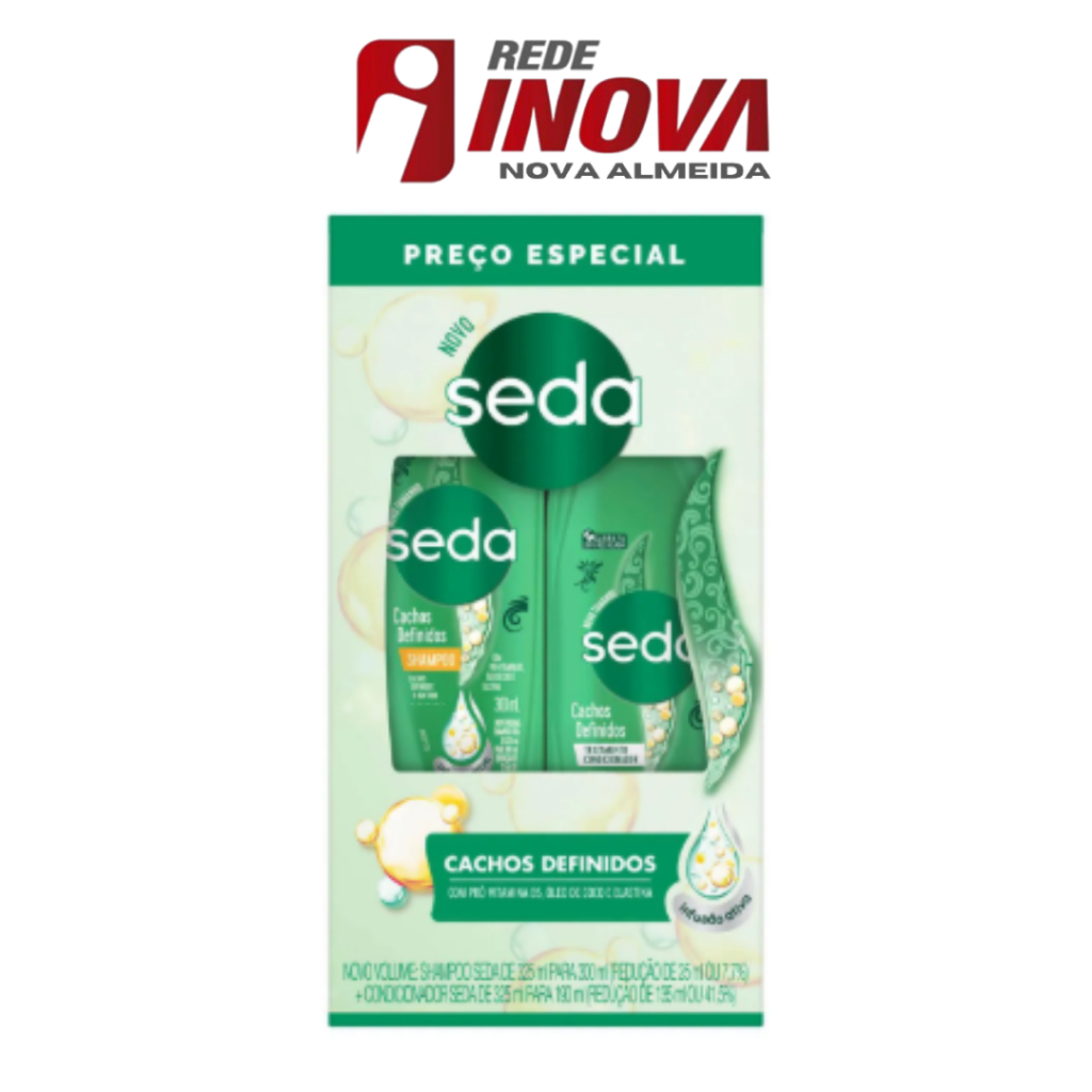 Kit Seda Shampoo 300ml + Condicionador 190ml Cachos Definidos | Shopee ...