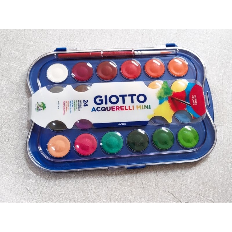 Estojo aquarela Giotto mini com 24 e 12 cores | Shopee Brasil